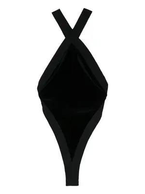 Saint Laurent Sleeveless Silk Bodysuit - Black