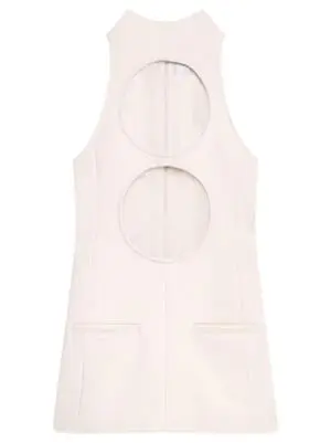 COURREGES Cut-out Sleeveless Minidress - Neutrals