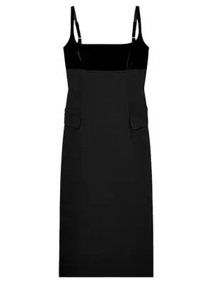 Tory Burch Crepe Slip Midi Dress - Black