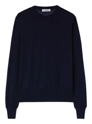 JIL SANDER Crew-neck Cashmere Jumper - Blue