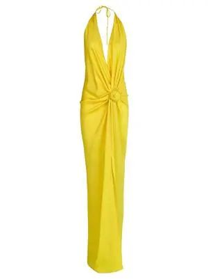 Silvia Tcherassi Torgiano Knot-detail Gown - Yellow