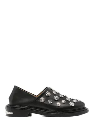 TOGA VIRILIS Stud-embellished Leather Loafers - Black