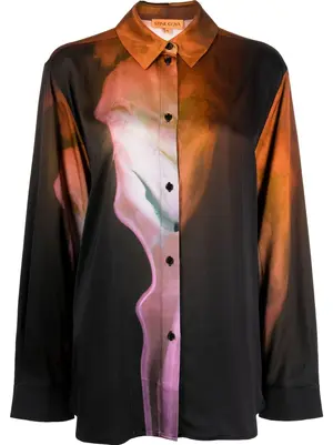 Stine Goya Sophia Abstract Print Shirt - Brown
