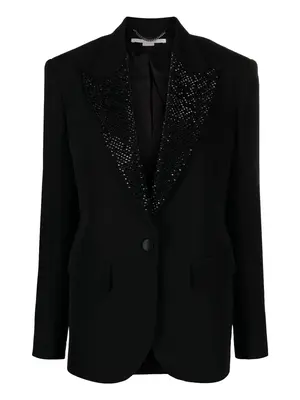 Stella McCartney Hotfix Crystal-embellished Blazer - Black
