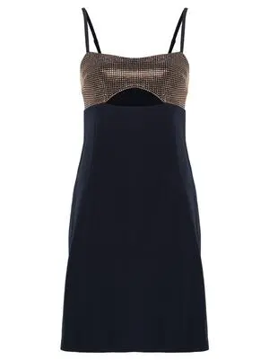Michael Kors Rhinestoned Cut-out Mini Dress - Black
