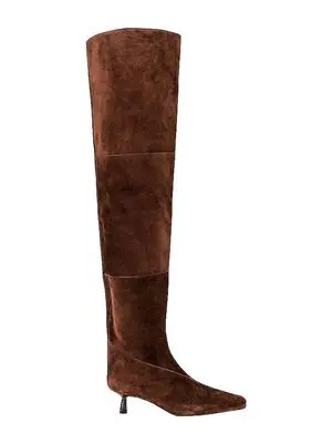 Lpa Virna Over-the-knee Boots - Chocolate Suede