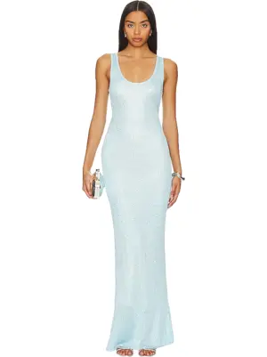 ASTA RESORT Ana Dress - Baby Blue Sequin