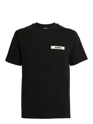 Jacquemus Grosgrain Logo T-shirt Black
