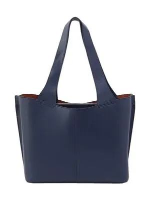 Hobo HOBO Vida Leather Tote Mood Indigo Coconut Shell