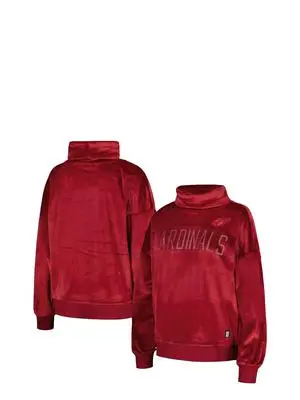 Dkny Arizona Cardinals Funnel Neck Rhinestone Pullover - Cardinal