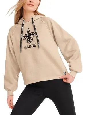Dkny New Orleans Saints Debbie Dolman Raglan Pullover Hoodie - Cream