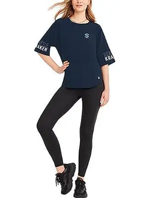 Dkny Seattle Kraken Diana Tri-blend Oversized T-shirt - Navy