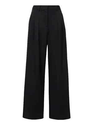 LOVESHACKFANCY Adams Pleated Wide-Leg Pants