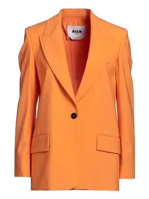 MSGM Single-breasted Blazer - Orange
