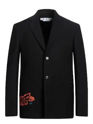 OFF-WHITE™ Wool Blend Single-breasted Blazer - Black