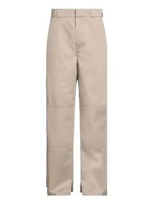 Palm Angels Straight Leg Gabardine Trousers - Beige