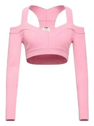 Alexander McQueen Knitted Crop Top - Pink