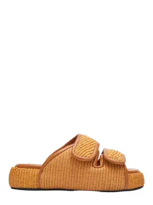 SIMONMILLER Cro Woven Slide Sandals - Natural