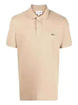 Lacoste Appliqué-logo Short-sleeve Polo Shirt - Neutrals