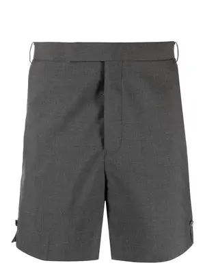 Thom Browne Concealed-fastening Wool Tailored Shorts - Grey