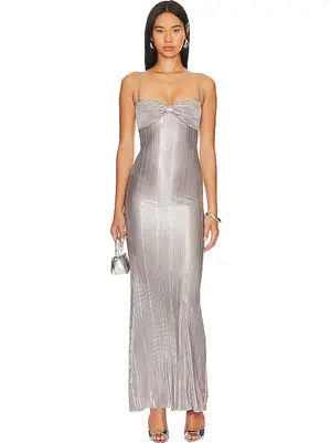 LOVERS AND FRIENDS Mya Gown - Silver Gray