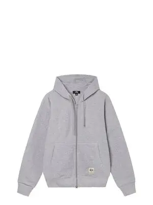 StÜssy Double Face Label Zip Hoodie - Grey