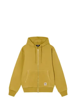 StÜssy Double Face Label Zip Hoodie - Gold