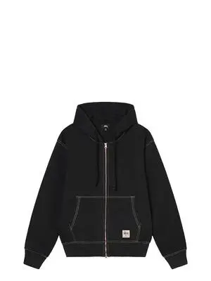 StÜssy Double Face Label Zip Hoodie - Black