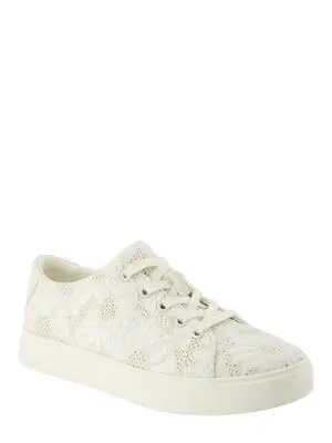 Toms TOMS Kameron Lace Up Sneakers White Floral Crochet