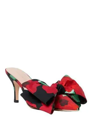LOEFFLER RANDALL Margot Knotted Bow Mules - Bouquet Black Floral