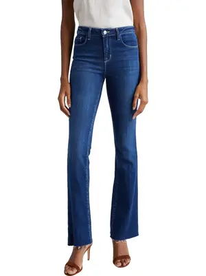 L'Agence Ruth Straight Leg Jeans Sutton