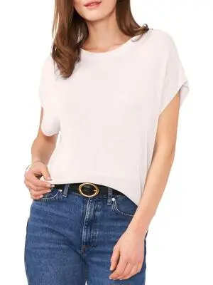 Vince Camuto Short Sleeve Crewneck Sweater - Birch