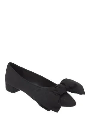 LOEFFLER RANDALL Noa Bow Block Heel Pumps - Black