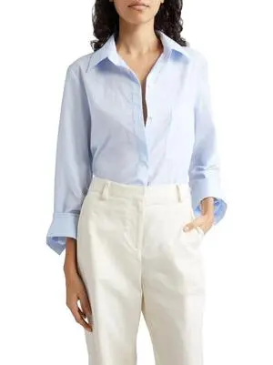 TWP Boyfriend Button-up Shirt - Baby Blue