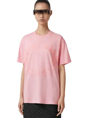 Burberry Burberry Cotton T-Shirt Candy Pink