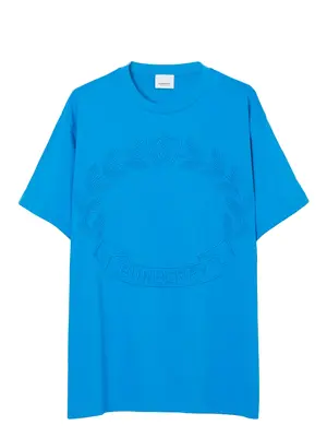 Burberry Burberry Cotton T-Shirt Vivid Blue