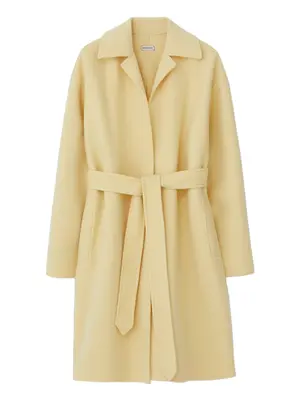 Burberry Cashmere Wrap Coat Daffodil
