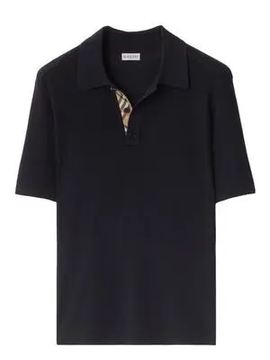 Burberry Wool Polo Shirt - Navy