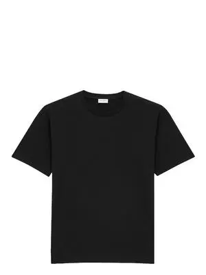 Saint Laurent Cassandre T-shirt In Pique Black