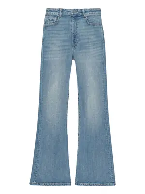 GANNI Mid-rise Flared Jeans - Blue