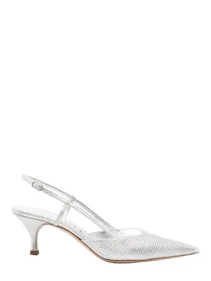 Casadei Scarlet Diadema 65mm Slingback Pumps - Silver