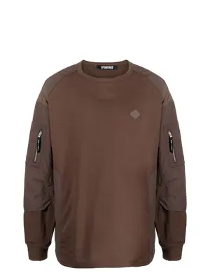 SPOONYARD Crew-neck Cotton Sweatshirt - Brown