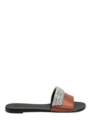 GIUSEPPE ZANOTTI Tesy Rhinestone-embellished Sandals - Brown