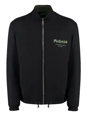 Alexander McQueen Graffiti Reversible Bomber Jacket - Green