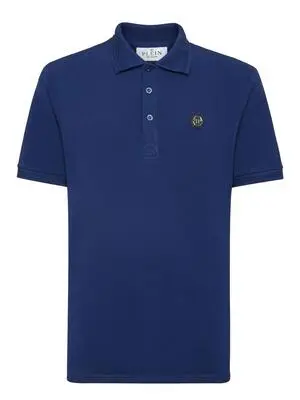 Philipp Plein Gothic Plein Cotton Polo Shirt - Blue