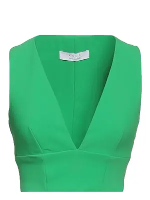 KAOS Sleeveless Crop Top - Green