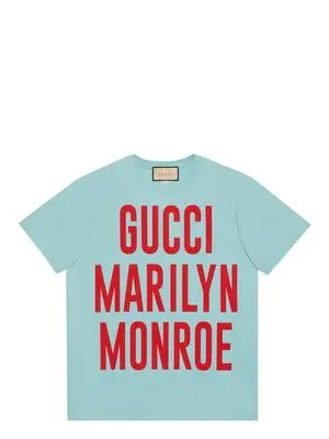 Gucci Marilyn Monroe T-shirt 'turquoise - Blue