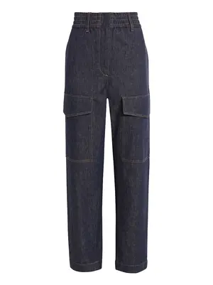 Brunello Cucinelli High-rise Tapered Jeans - Dark Denim