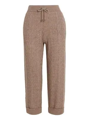 BRUNELLO CUCINELLI Brunello Cucinelli Metallic Cable-Knit Track Pants