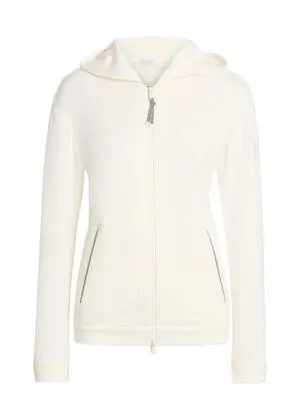 Brunello Cucinelli Cotton-blend Jersey Hoodie - Ivory